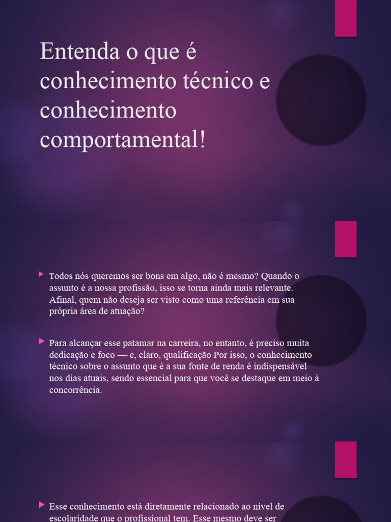 4-Entenda o Que É Conhecimento Técnico e Conhecimento | PDF | Competência (Recursos Humanos ...
