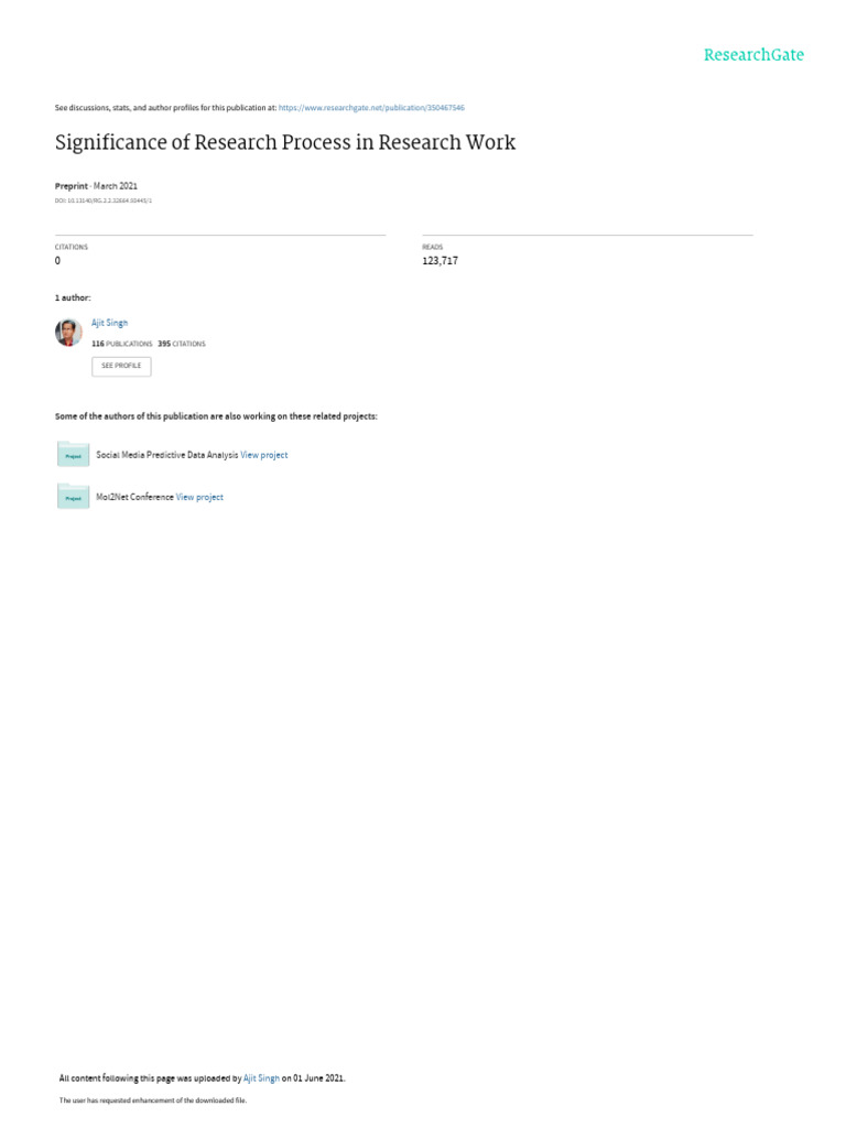 Ss RN Research Process | PDF | Hypothesis | Sampling (Statistics)