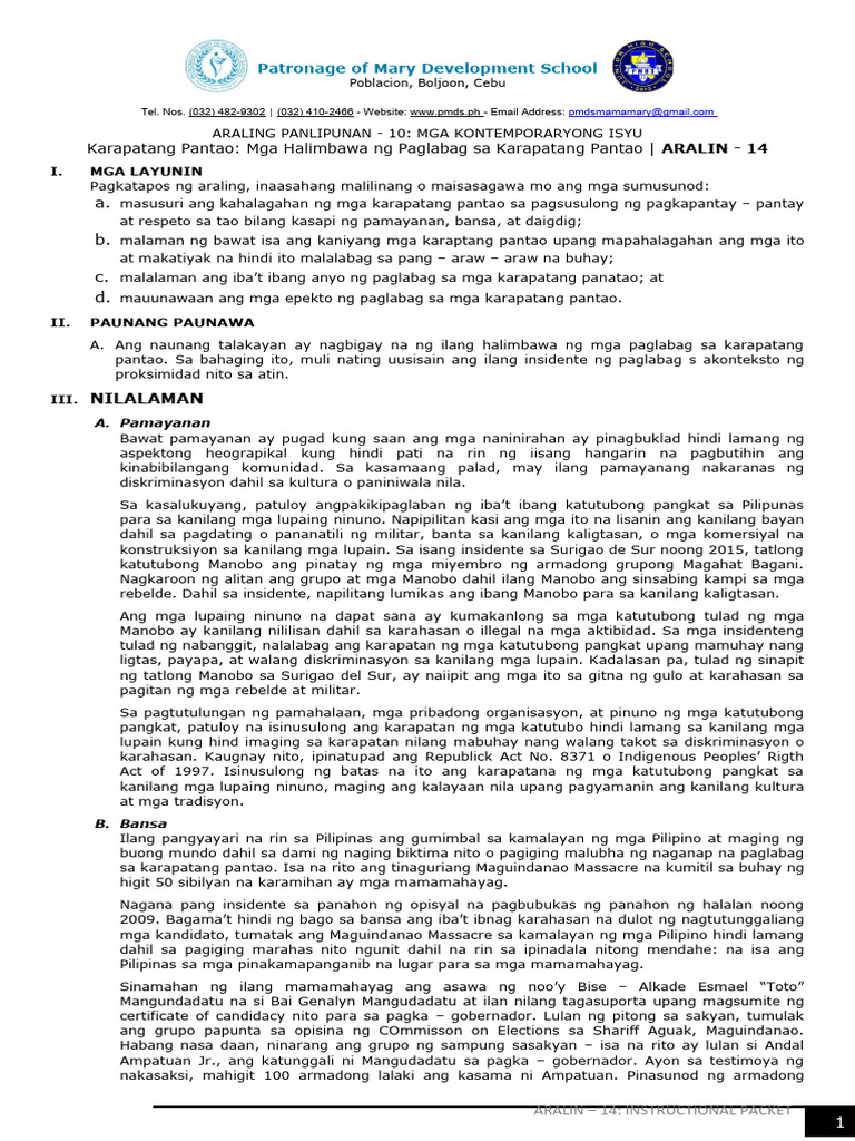 Learning Packet | PDF