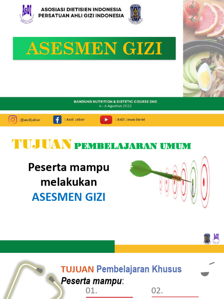 Asesmen Gizi: Metode dan Terminologi | PDF | Kesehatan Holistik