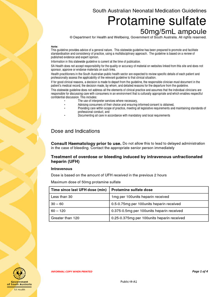 Protamine+Sulfate Neo v1 0 | PDF | Intravenous Therapy | Medical ...