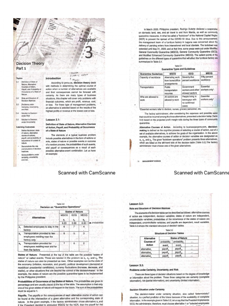Decision Theory - ManSci-compressed | PDF