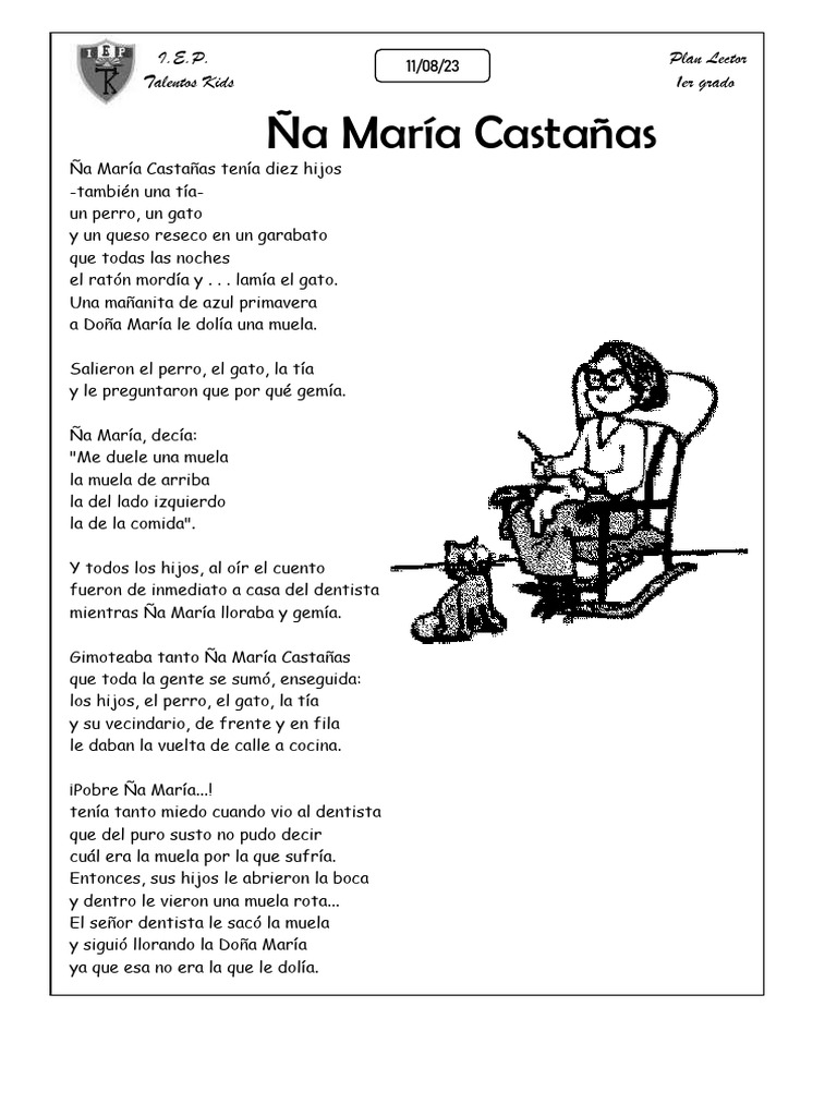 Ña María y su muela problemática | PDF | Comida y bebida | Cocinando