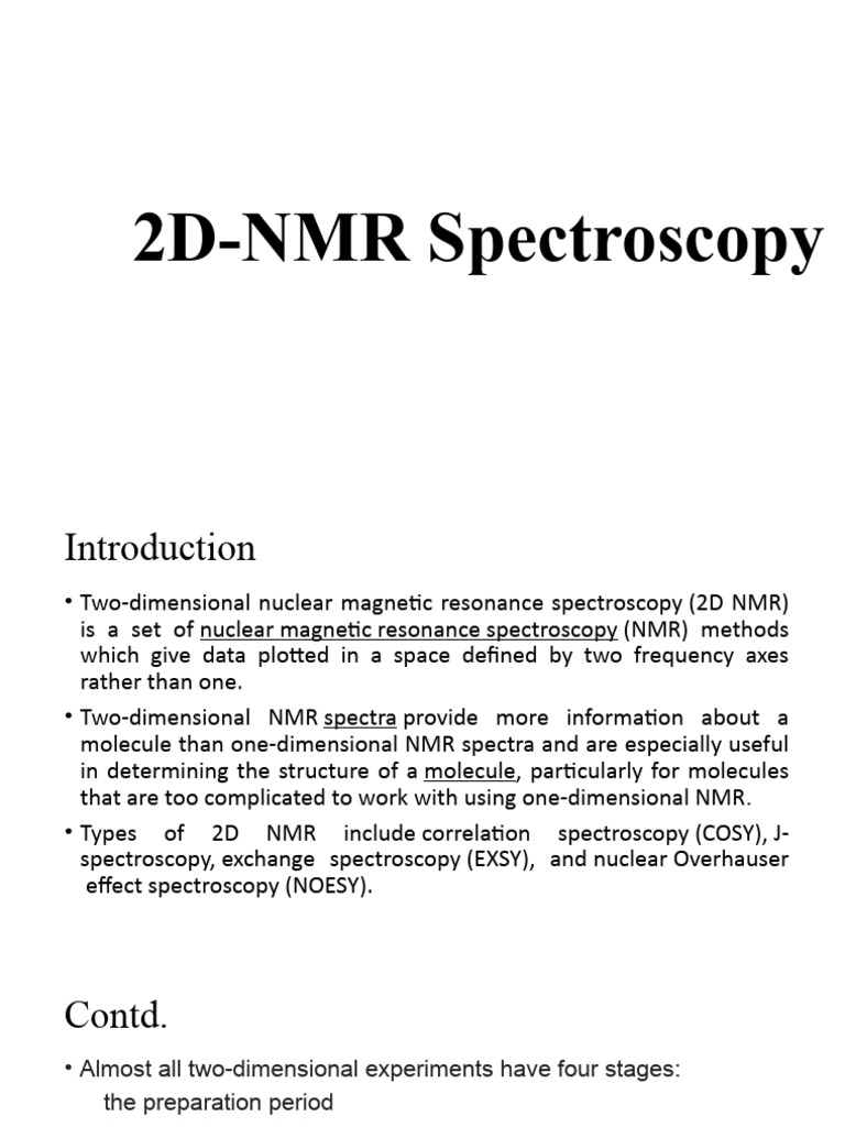 2D NMR | PDF