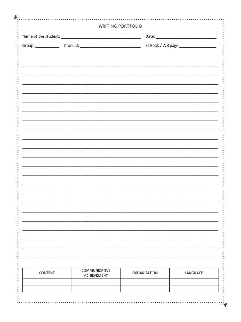 Writing Portfolio Template | PDF | Business | Finance & Money Management