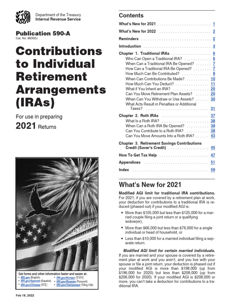 Publication 590-A, Contributions To Individual Retirement Arrangements ...