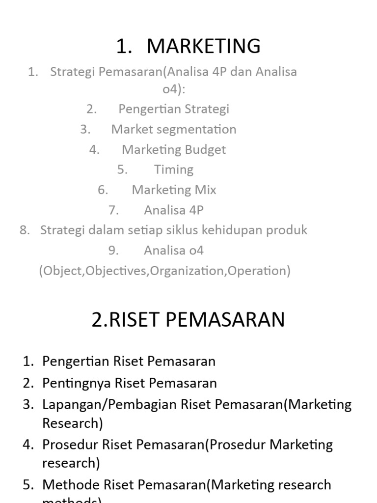 Strategi & Riset Pemasaran Terpadu | PDF