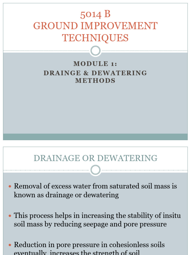 Drainage & Dewatering | PDF