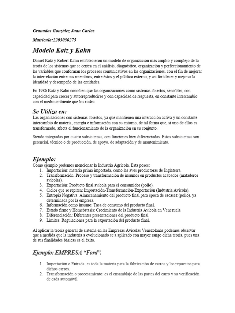 Modelo de Katz Kahn | PDF