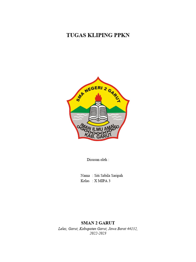 Cover Tugas Kliping PPKN | PDF