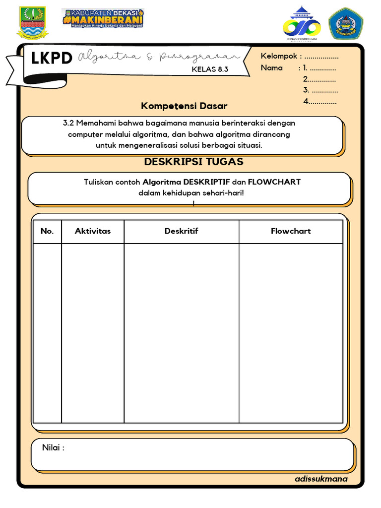 LKPD Algoritma Pemrograman | PDF