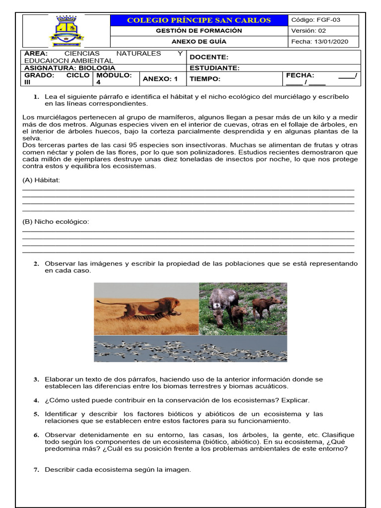 C3 M4 Biologia Anexo 01 | PDF