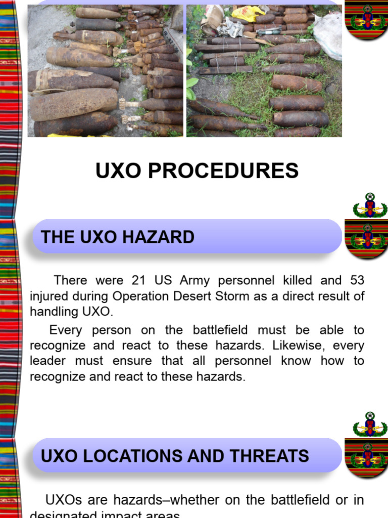 UXO Safety Procedures for Personnel | PDF | Bomb Disposal | Ammunition