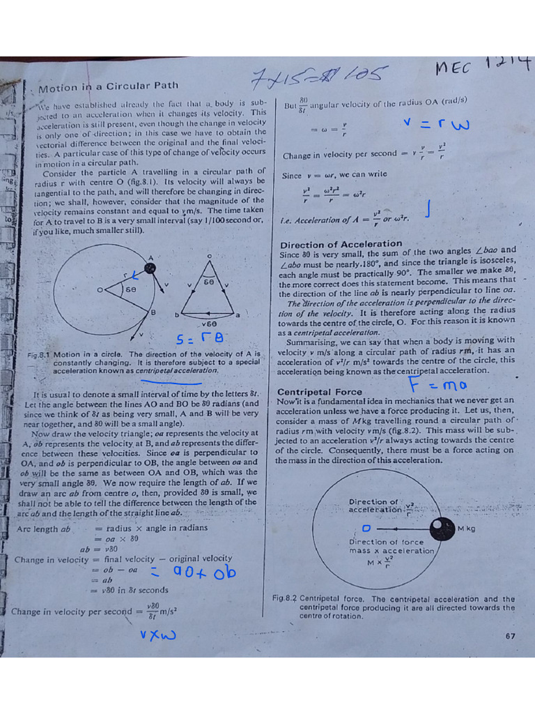 Circular Motion Handout | PDF