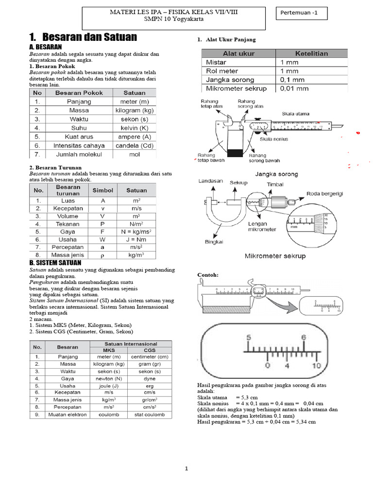 Besaran - GLB.Suhu Teori Soal | PDF