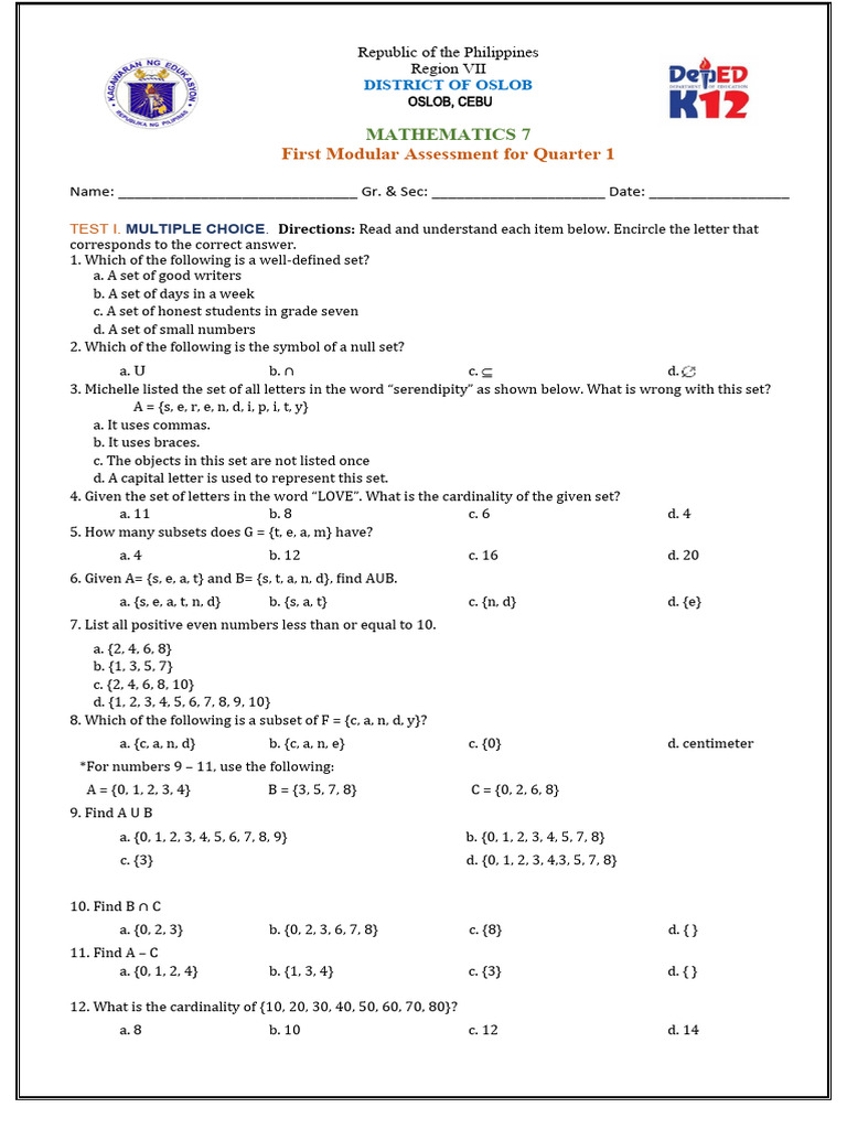 Grade 7 Summative | Download Free PDF | Mathematics