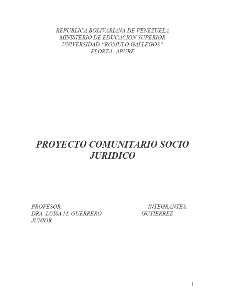 Comunicacion Social (Proyecto Comunitario Socio Juridico | PDF Comunicacion Social (Proyecto Comunitario Socio Juridico | PDF
