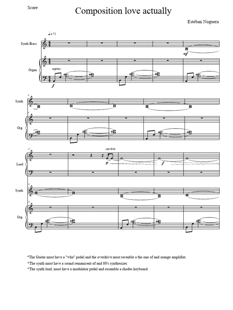 Composition Love Actually - Score | PDF