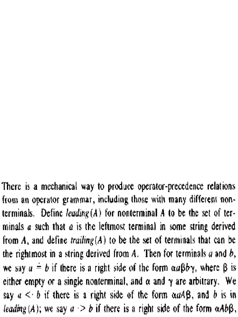 Operator Precedence Parsing | PDF | Formalism (Deductive) | Language ...