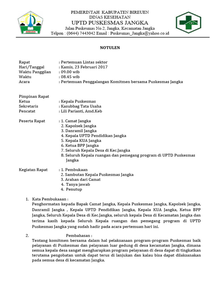 Notulen Akreditasi | PDF