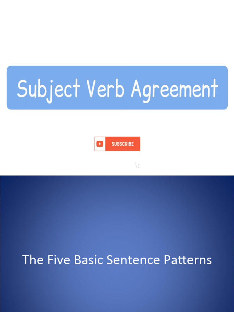 Vdocuments - MX The Five Basic Sentence Patterns | PDF | Verb | Subject ...