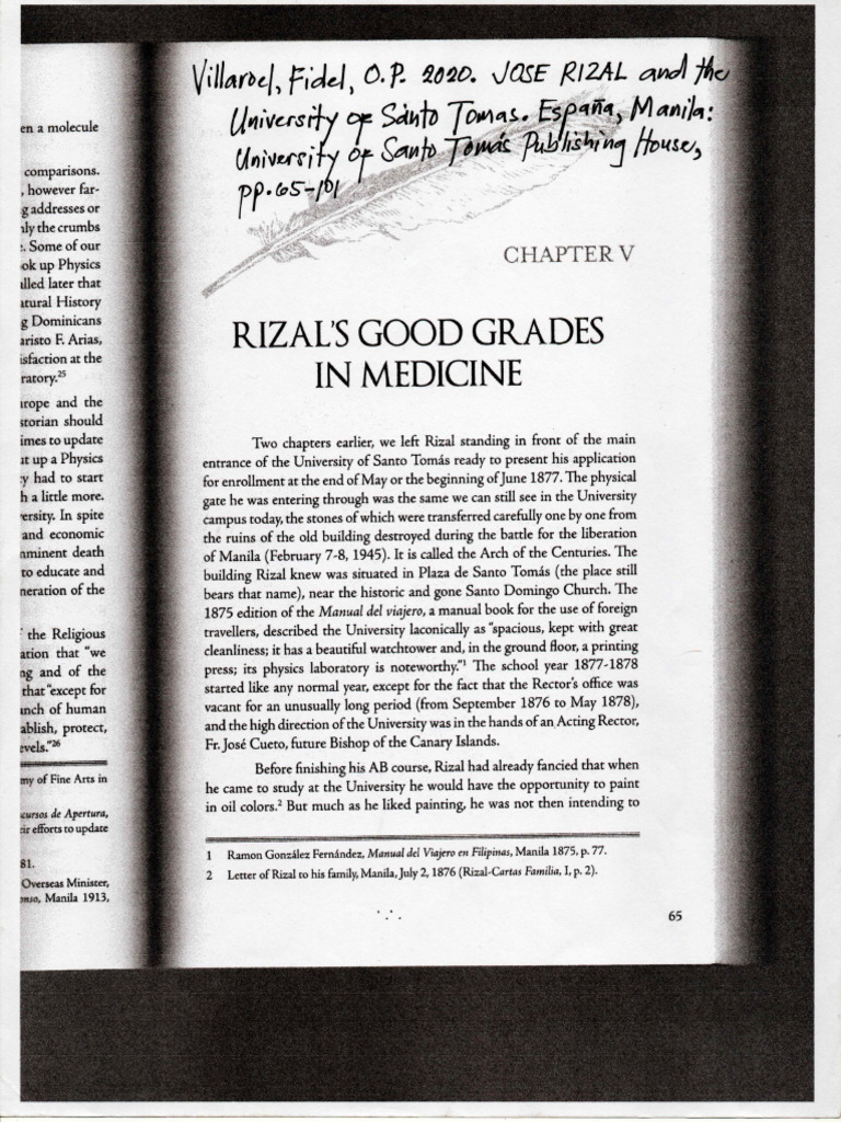 Rizal's Grades in UST | PDF