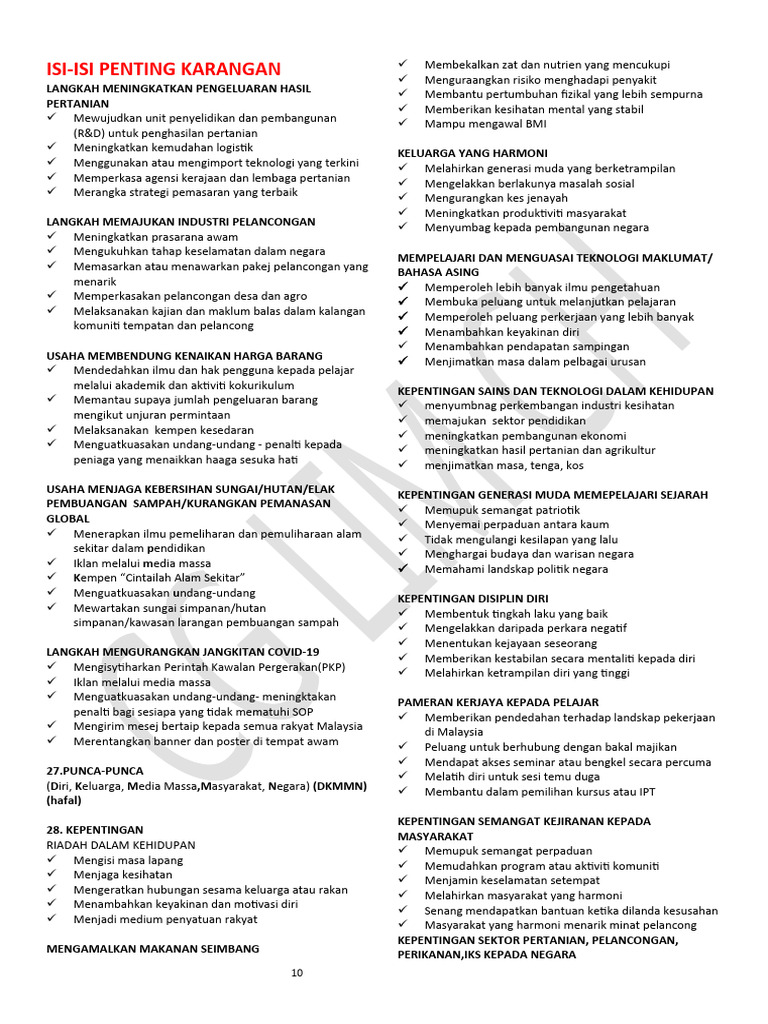 isi penting karangan 2 | PDF