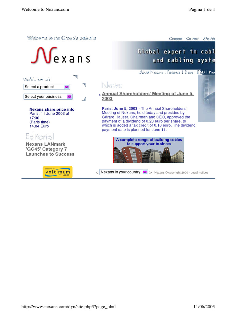 Presentacion de Nexans | PDF | Telecommunications | Computer Network