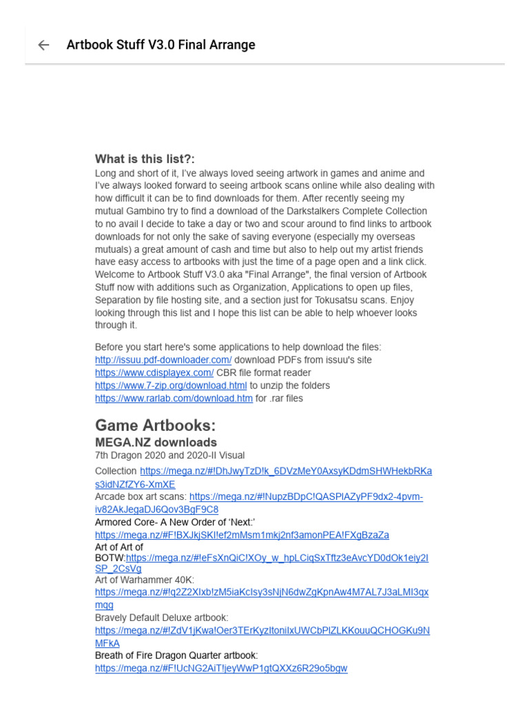 Artbook Stuff V3.0 Final Arrange | PDF