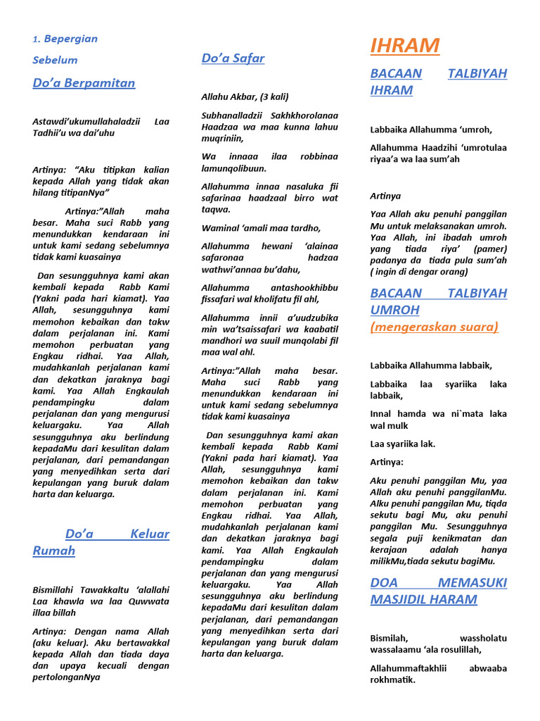 Doa Umroh | PDF