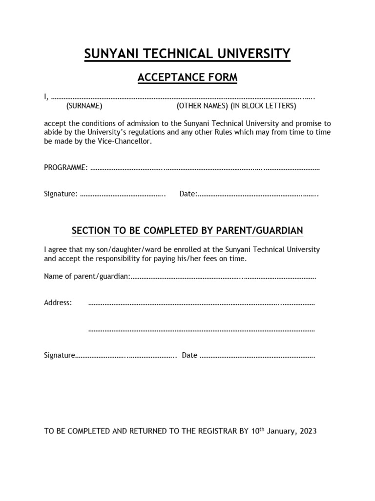 Acceptance Form | PDF | Tableware | Drawing