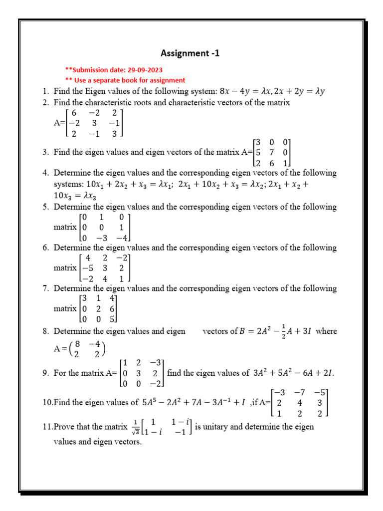 Matrices 1 | PDF
