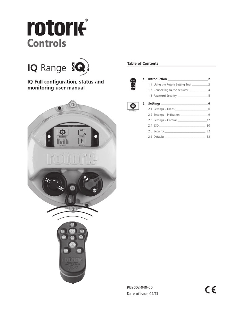 IQ Full Configuration, Status and Monitoring User Manual | PDF | Valve ...