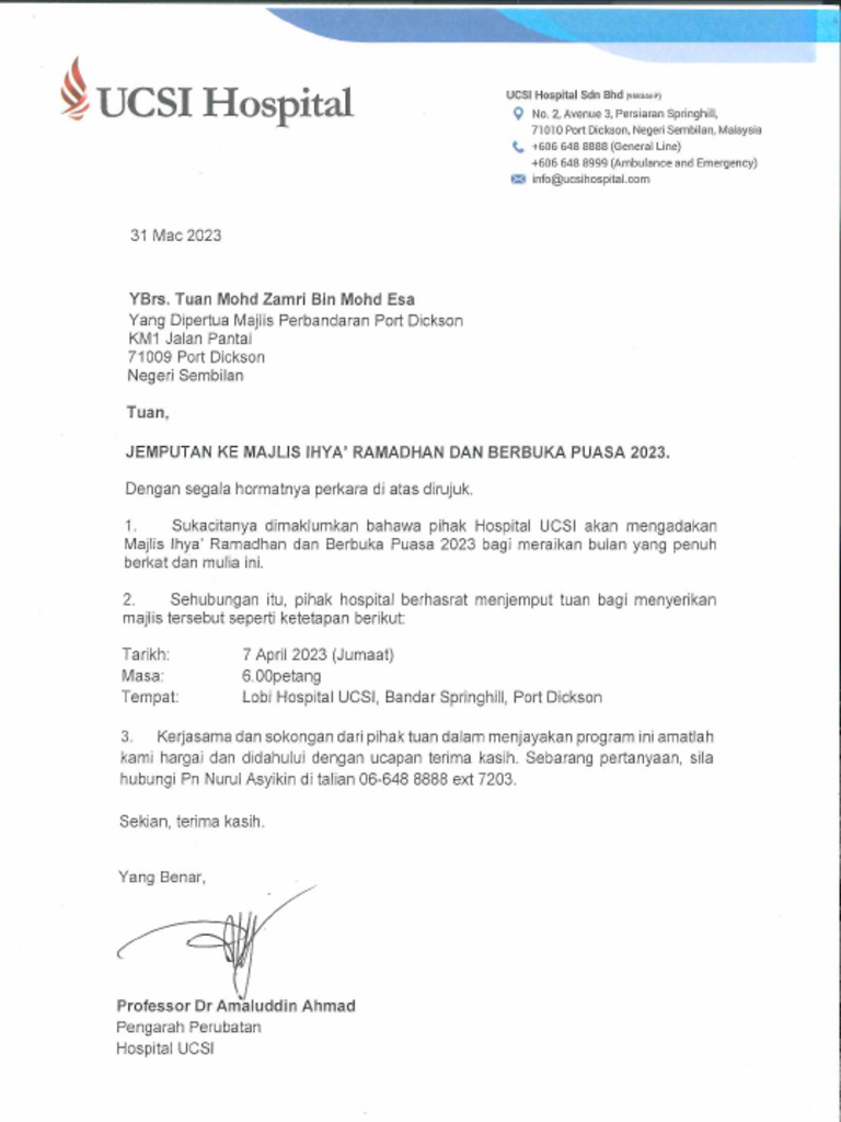 JEMPUTAN BUKA PUASA YBrs TUAN MOHD ZAMRI | PDF
