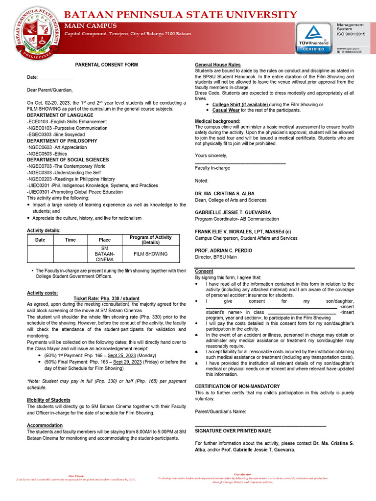 Consent for Student Film Showing | PDF | Informed Consent | Health Care
