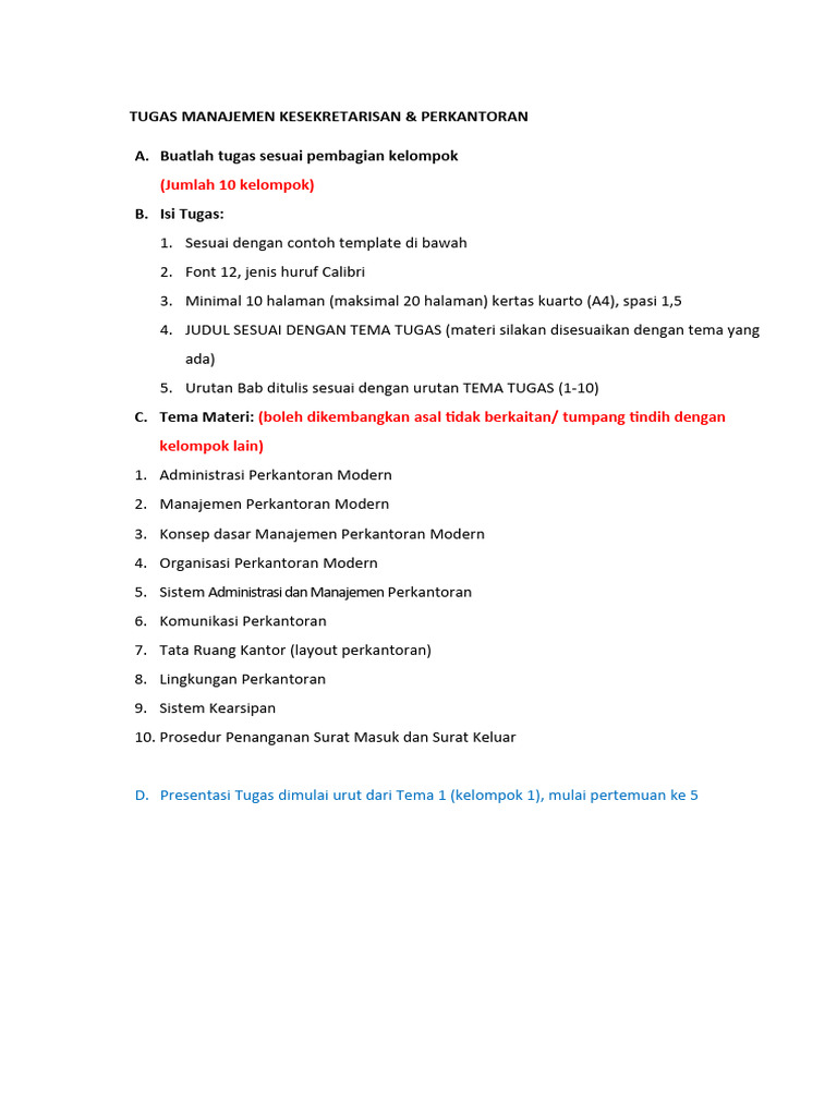 Tema Tugas Dan Template | PDF