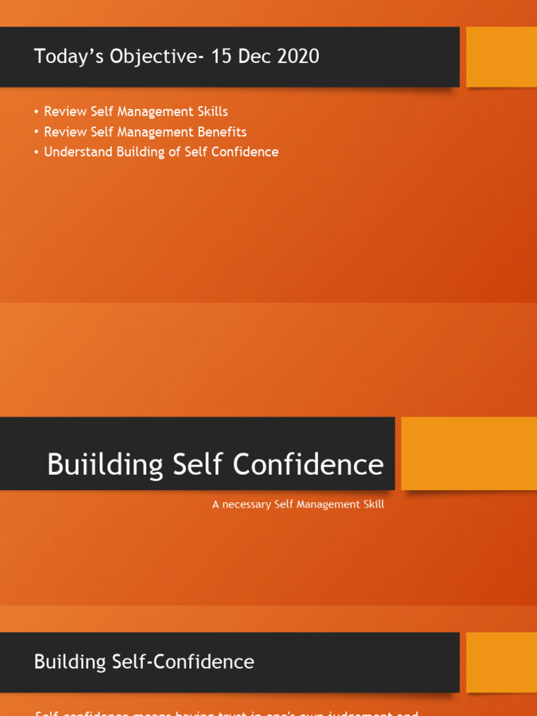 Buiilding Self Confidence | PDF | Self Esteem | Attitude (Psychology)