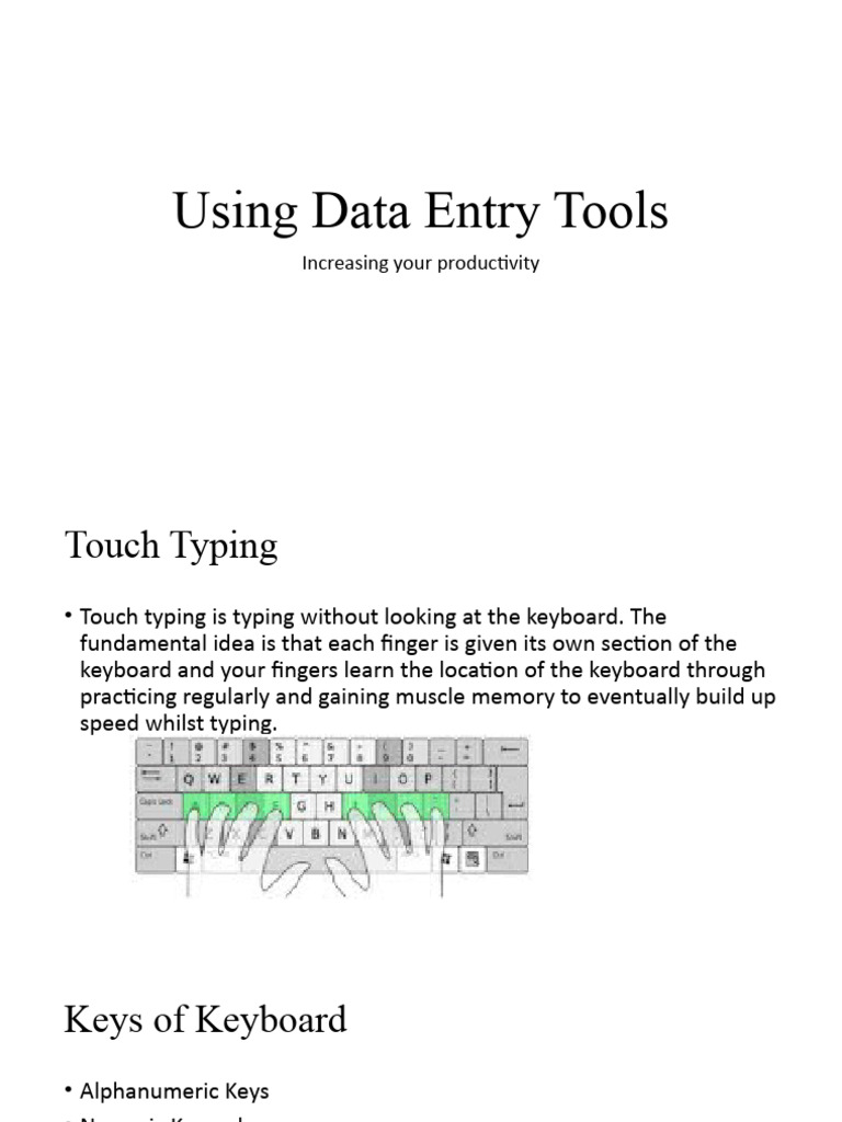 Data Entry Tools | PDF