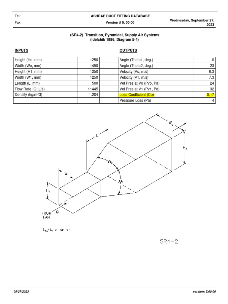 ASHRAE Duct Fitting Database v5.00.00 | PDF | Computers