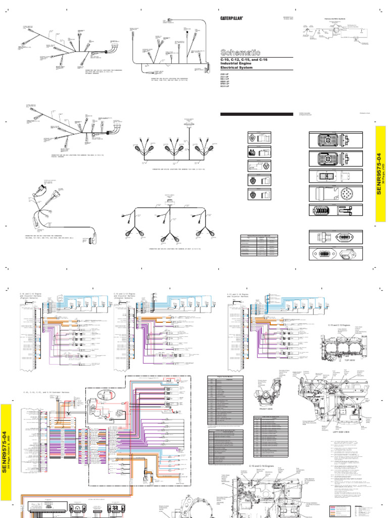 Diagrama Elect - Modelo C-16 Industrial Engine BFM | PDF | Electrical Connector | Fuel Injection