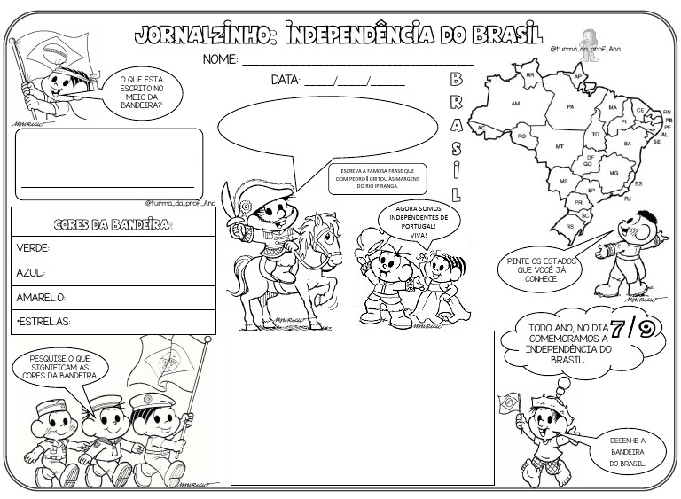 JORNALZINHO INDEPENDÊNCIA MODELO 02 | PDF | Símbolos | Bandeira