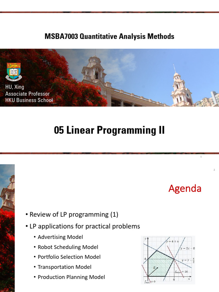 Session 05 Linear Programming II Posting | PDF