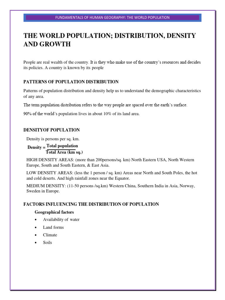 The World Population | PDF