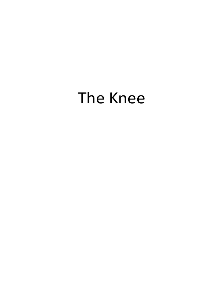 Knee HVLA | PDF