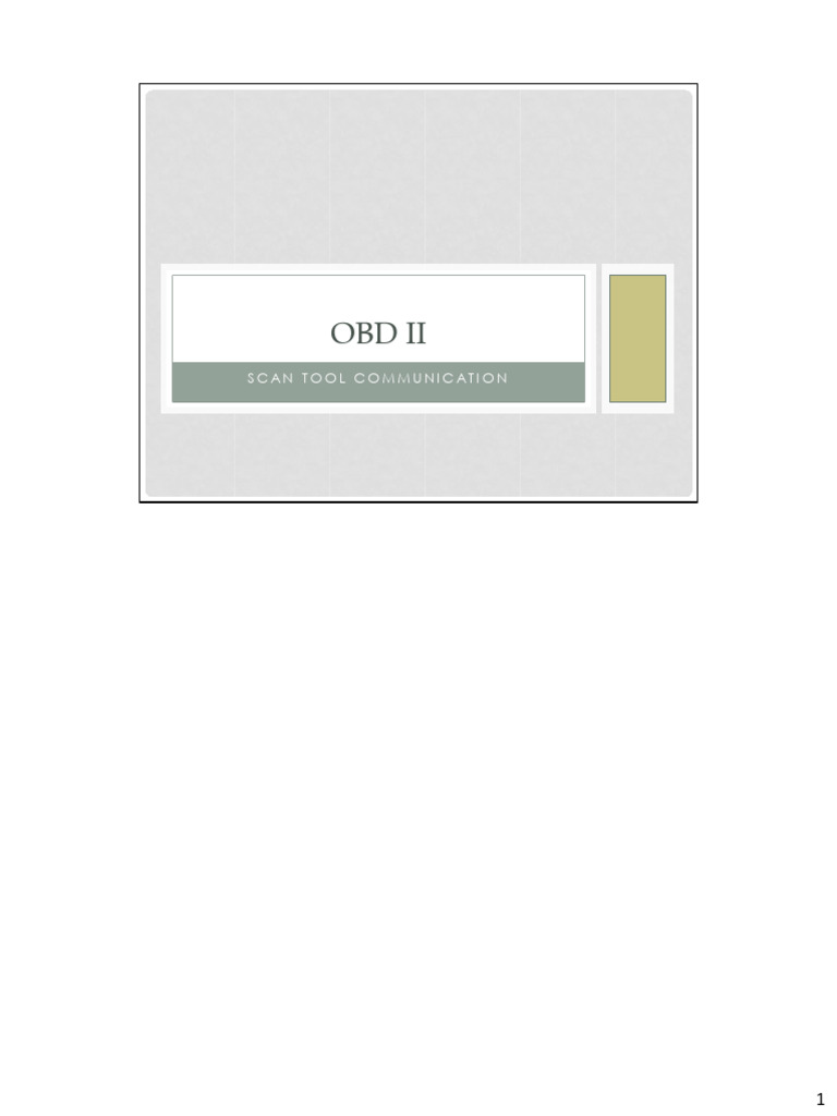 OBD II Communication and Modes Explained | PDF | Mechanical Engineering ...
