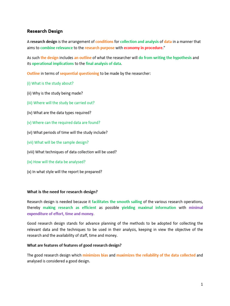 Module 3 - Research Design-1 | PDF Module 3 - Research Design-1 | PDF