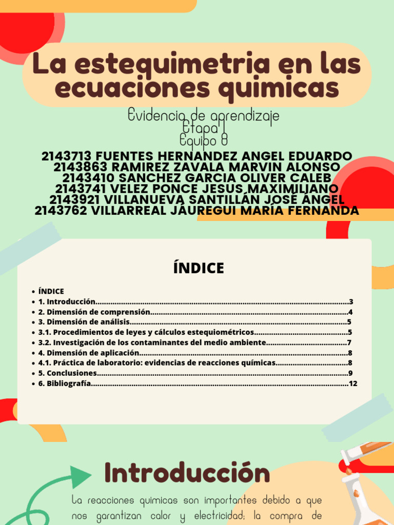 FQE Evidencia de Aprendizaje Etapa 1 Eq8 G313 | PDF