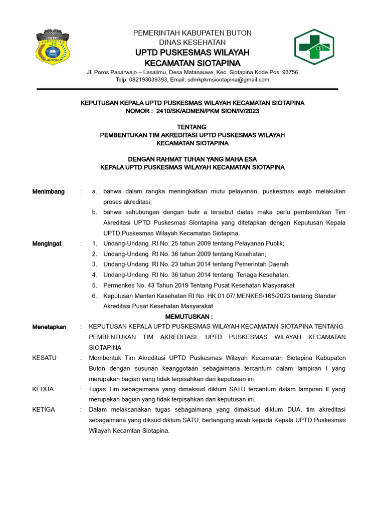 Cetakan SK Akreditasi Baru Edit KRM | PDF