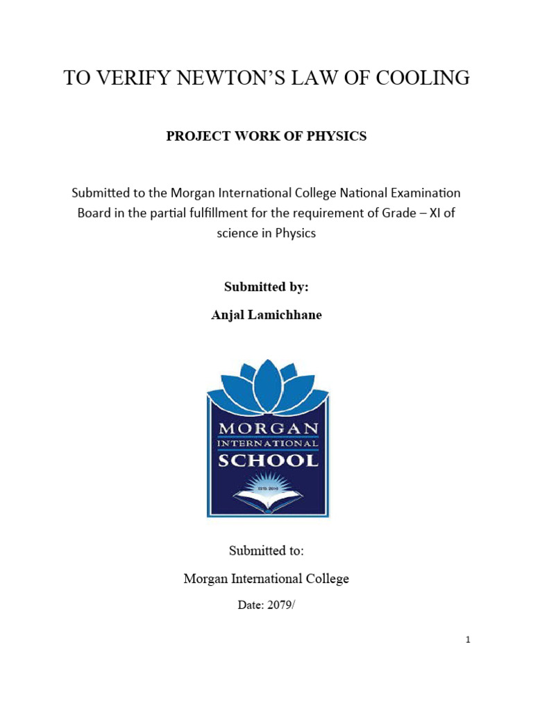 Physics Project | PDF