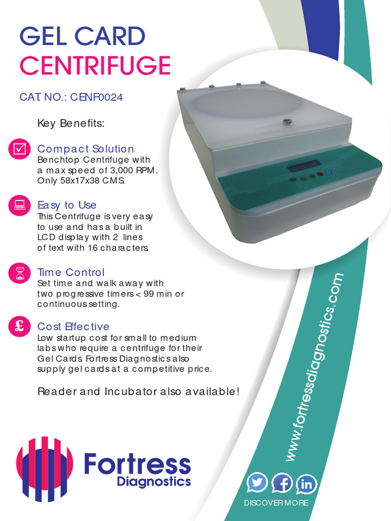 Gel Card Centrifuge | PDF